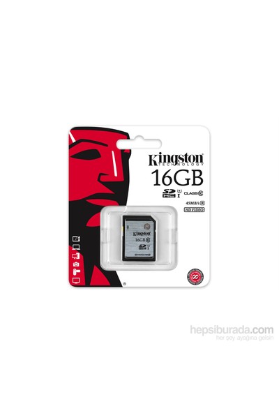 Kingston 16GB Class10 UHS-I SDHC Hafıza Kartı (45MB/s) SD10VG2/16GB Kingston 16GB Class10 UHS-I SDHC Hafıza Kartı (45MB/s) SD10VG2/16GB