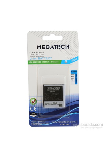 Megatech Mt-268 Samsung S8000 Batarya
