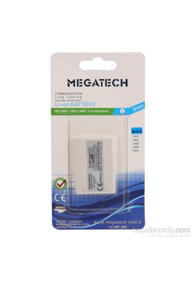Megatech Mt-268 Nokıa 3310 Batarya Megatech Mt-268 Nokıa 3310 Batarya