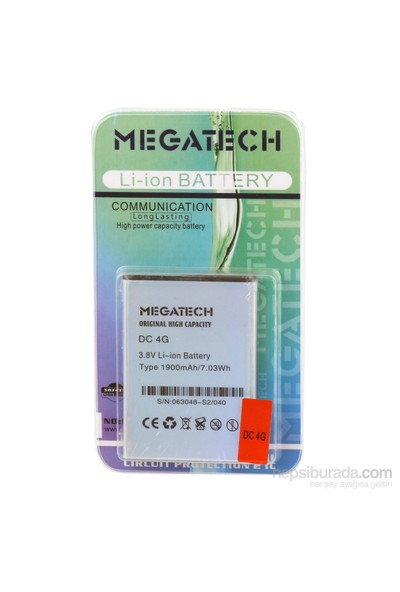 Megatech Mt-268 General Mobıle 4G Batarya