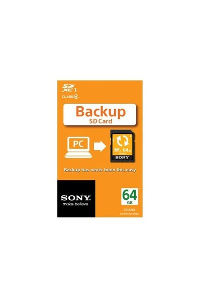 Sony Sn-Ba64 64Gb Backup Sdxc Pc Yedekleme Kartı Sony Sn-Ba64 64Gb Backup Sdxc Pc Yedekleme Kartı