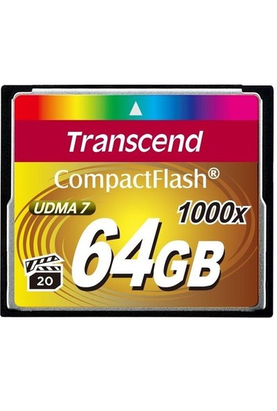 Transcend 64GB 1000x Compact Flash Kart (Type I) Transcend 64GB 1000x Compact Flash Kart (Type I)
