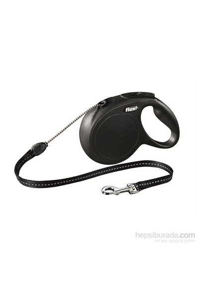 Flexi New Classic 8M İp M Siyah Otomatik Tasma