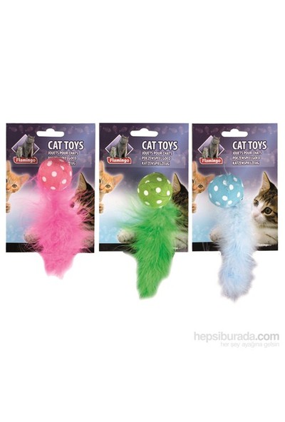 Karlie-Flamingo Kedi Tüylü Peluş Top