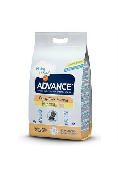 Advance Baby Protect Puppy Mini Irk Tavuklu Köpek Maması 3 Kg Advance Baby Protect Puppy Mini Irk Tavuklu Köpek Maması 3 Kg