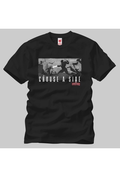Crazy Civil War Brawl Silhouette Choose A Side Erkek T-Shirt