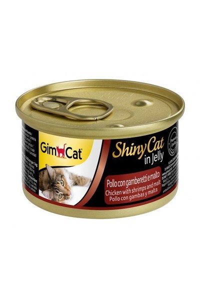 Gimcat Yeni Shinycat Öğünlük Konserve Kedi Maması-Tavuklu Karidesli Malt Özlü 70gr Gimcat Yeni Shinycat Öğünlük Konserve Kedi Maması-Tavuklu Karidesli Malt Özlü 70gr