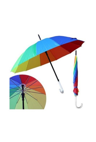 Uygun Rengarenk Gökkuşağı Şemsiye