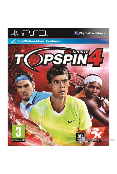 Top Spin 4 Move Uyumlu Ps3 Top Spin 4 Move Uyumlu Ps3