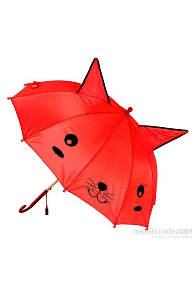 Dearybox VY-37K Kulaklı Çocuk Şemsiyesi KIRMIZI