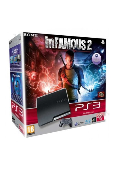 Sony Playstation 3 320 Gb Slim Konsol + İnfamous 2 + Gran Turismo 5 Türkçe Oyun + Hdmi Kablo Sony Playstation 3 320 Gb Slim Konsol + İnfamous 2 + Gran Turismo 5 Türkçe Oyun + Hdmi Kablo