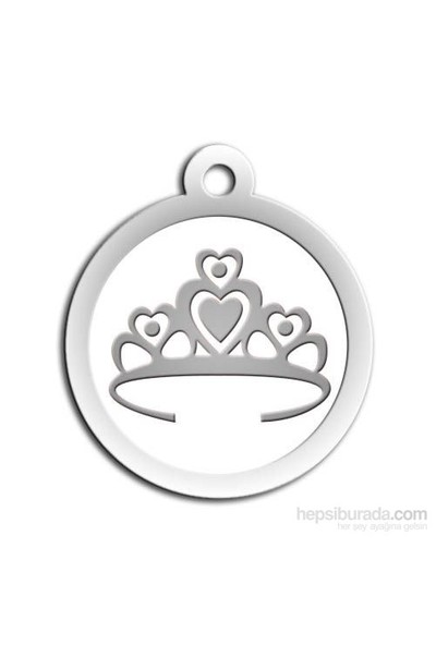 Dalis Pet Tag - Mineli Seri Taç Desenli Künye (İsimlik)