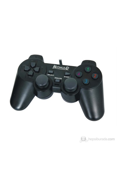 Kontorland KT-1081C PC USB Analog/Digital Titreşimli Gamepad Kontorland KT-1081C PC USB Analog/Digital Titreşimli Gamepad