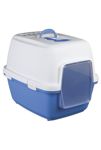 Trixie Kedi Kapalı Tuvalet 45X48x58, Mavi/Beyaz