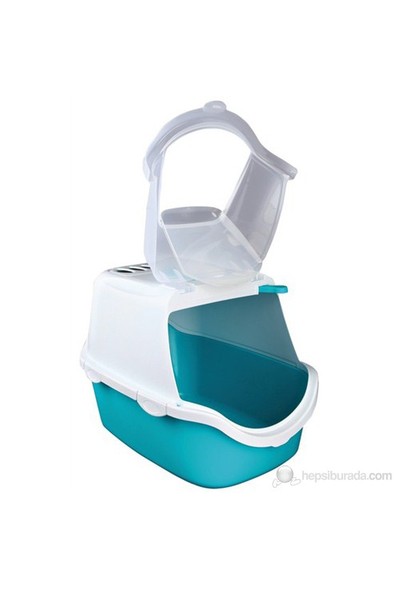 Trixie Filtreli Kedi Kapalı Tuvalet, 40×40×56cm, akuamarin/beyaz