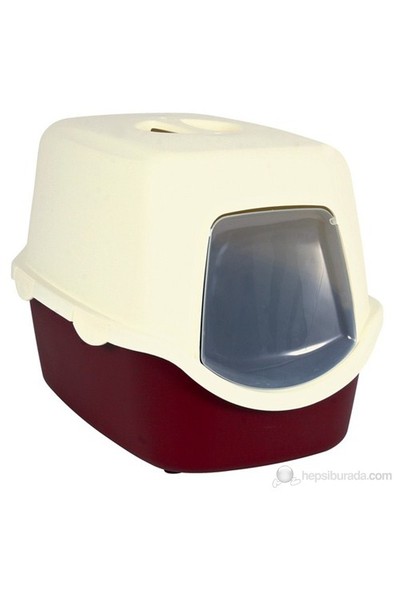 Trixie kedi kapalı tuvaleti,bordo/krem 40x40x56cm