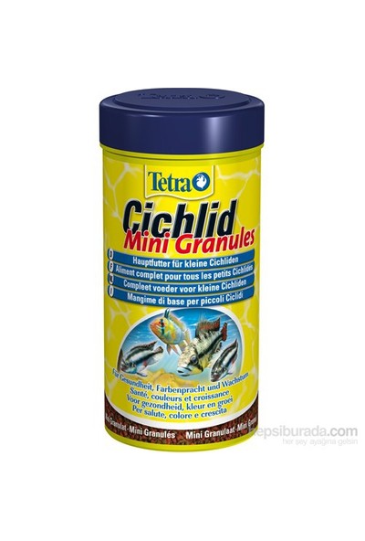 Tetra Cichlid Mini Granules 250 Ml Balık Yemi Tetra Cichlid Mini Granules 250 Ml Balık Yemi