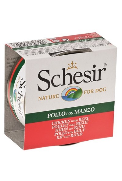 Schesir Dog Jelly 150 Gr.Can - Sıgır Ve Tavuk Fıleto Köpek Konservesi Schesir Dog Jelly 150 Gr.Can - Sıgır Ve Tavuk Fıleto Köpek Konservesi