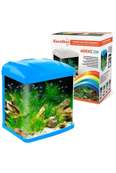 Eurostar Akdeniz 230 Led Işıklı Komple Akvaryum Seti Mavi Eurostar Akdeniz 230 Led Işıklı Komple Akvaryum Seti Mavi