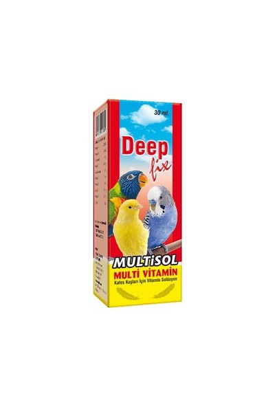 Deep Fix Multisol (Kuşlar İçin Multi-Vitamin) 30 Ml.