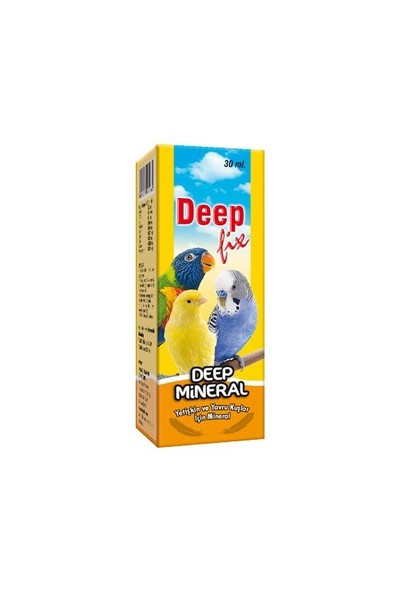 Deep Fix Deep-Mineral (Kuşlar İçin Mineral) 30 Ml. Deep Fix Deep-Mineral (Kuşlar İçin Mineral) 30 Ml.
