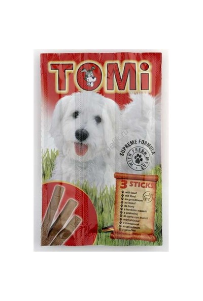 Tomi Köpek Kemirme Çubuğu Dana Etli 3 x 10 gr Tomi Köpek Kemirme Çubuğu Dana Etli 3 x 10 gr