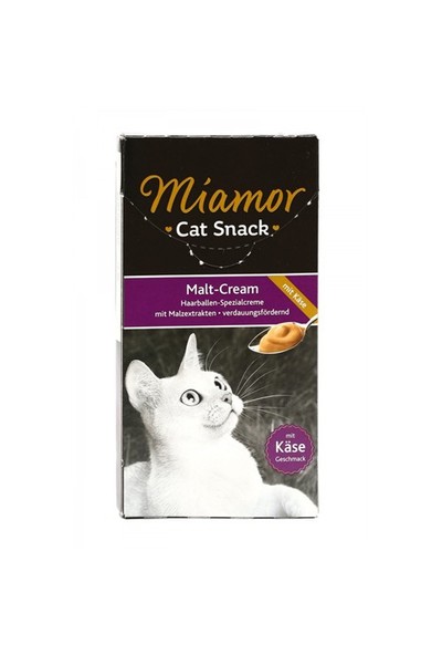 Miamor Cream Malt + Peynirli Kedi Ödülü 6x15 gr Miamor Cream Malt + Peynirli Kedi Ödülü 6x15 gr