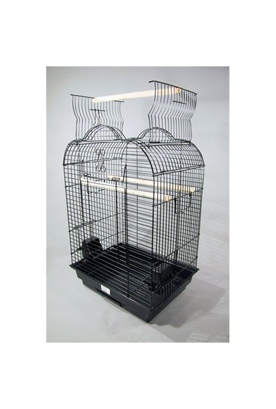 Qh Pet Cage Papağan Kafesi Açılır Çatılı Siyah 47X36x70 (4) Qh Pet Cage Papağan Kafesi Açılır Çatılı Siyah 47X36x70 (4)