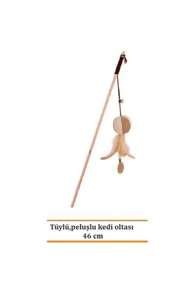 Eastland Tüylü ve Peluşlu Kedi Oltası 46 cm