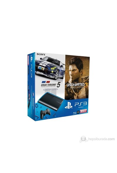 Sony PS3 500 GB GT5 + Uncharted 3 Paket Konsol