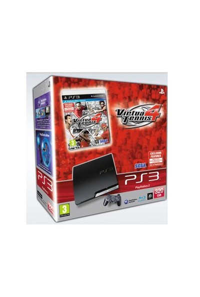 Sony Playstation 3 320 Gb Slim Konsol + Virtua Tennis 4 + Move Control + PS Eye paketi + Hdmı kablo Sony Playstation 3 320 Gb Slim Konsol + Virtua Tennis 4 + Move Control + PS Eye paketi + Hdmı kablo