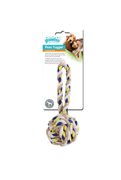Pawise Floss Tugger Tutma Saplı İp Toplu Köpek Oyuncağı 23 Cm Pawise Floss Tugger Tutma Saplı İp Toplu Köpek Oyuncağı 23 Cm