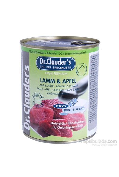 Dr. Clauder's Kuzu Eti&Elma Köpek Seleksiyon Konserve (Eklem Sağlığı) - 800 Gr. (DR-22515) gk Dr. Clauder's Kuzu Eti&Elma Köpek Seleksiyon Konserve (Eklem Sağlığı) - 800 Gr. (DR-22515) gk