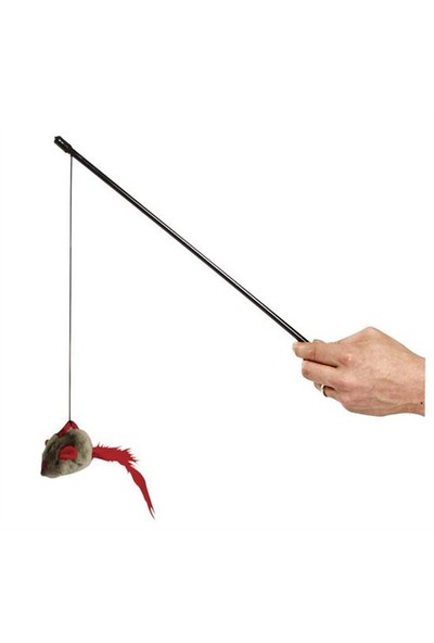 Karlie Sesli Sallantılı Fare Kedi Oltası 65Cm K46228