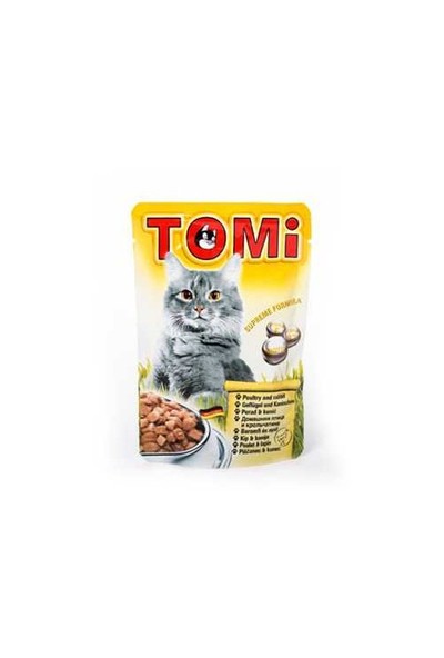 Tomi Tavşanlı Ve Kanatlı Yetişkin Pouch Kedi Konservesi 100 Gr Tomi Tavşanlı Ve Kanatlı Yetişkin Pouch Kedi Konservesi 100 Gr