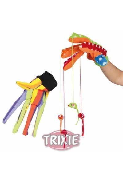 Trixie kedi oyun eldiveni, renkli