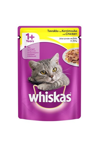 Whiskas Pouch Tavuklu yaş Kedi Maması 100 Gr Whiskas Pouch Tavuklu yaş Kedi Maması 100 Gr