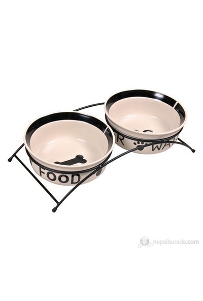 Trixie Köpek Seramik Yem ve Su Kabı Seti 2x0,6 Litre