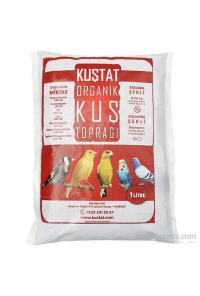Kuştat Organik Kuş Toprağı 1 Lt