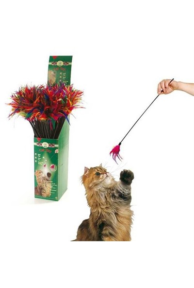 Karlie Kuş Tüyü Sallantılı Kedi Oltası 50Cm K46226