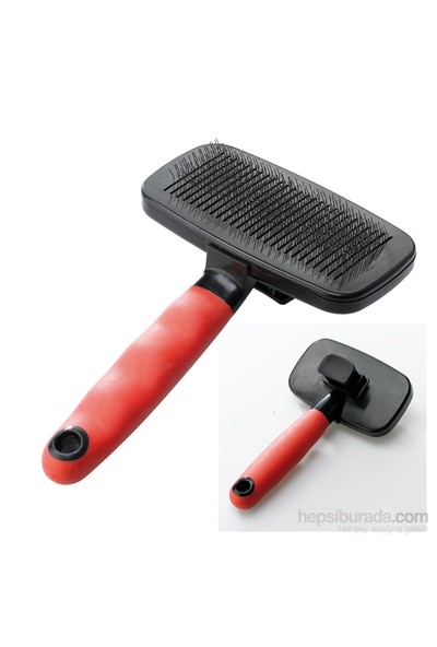 Ferplast Gri 5956 Mekanizmalı Kedi Köpek Tüy Temizleme Fırçası Büyük Boy