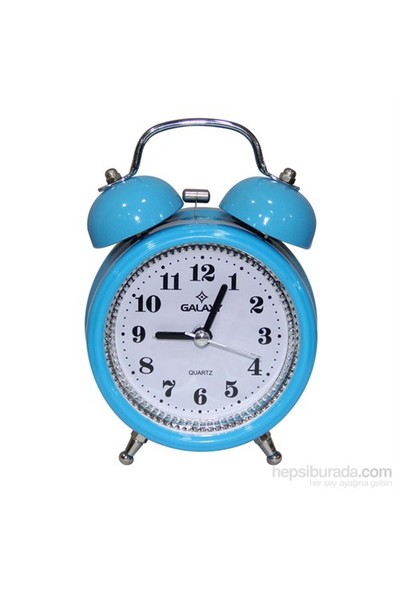 Galaxy Alarmlı Metal Masa Saati Mavi Galaxy Alarmlı Metal Masa Saati Mavi