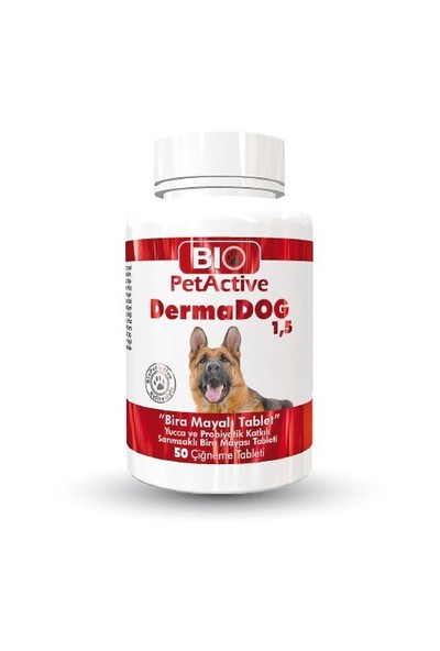 Pet Active Dermadog Köpekler Için Sarimsakli Maya Tableti 50 Adet Pet Active Dermadog Köpekler Için Sarimsakli Maya Tableti 50 Adet