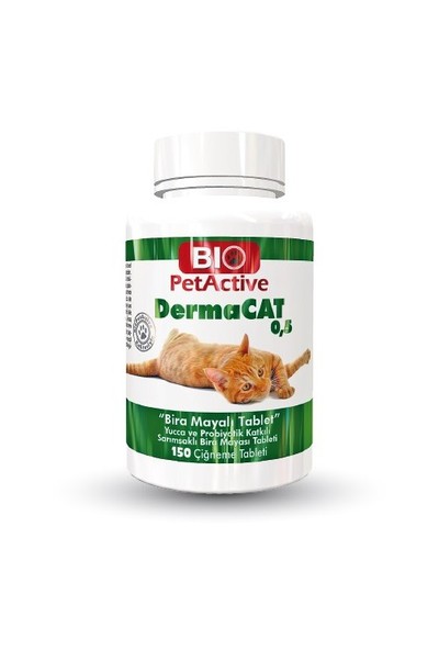 Pet Active Dermacat Brewers Yeast Sarmısaklı Tableti 150 Adet Pet Active Dermacat Brewers Yeast Sarmısaklı Tableti 150 Adet