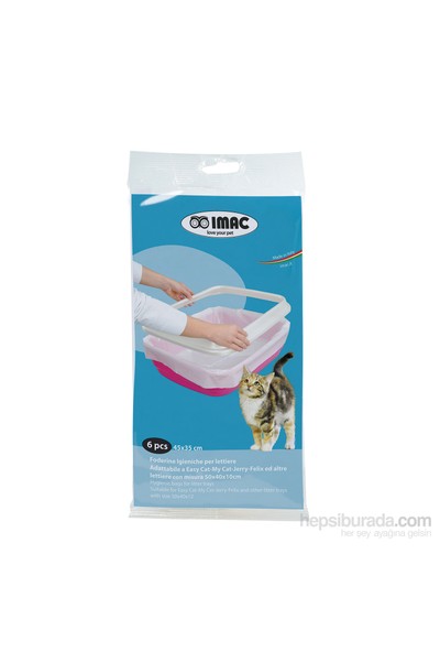 Imac Clean Up ( X 6 Pcs) Kedi Tuvalet Poşeti 45*35*/ Imac Clean Up ( X 6 Pcs) Kedi Tuvalet Poşeti 45*35*/
