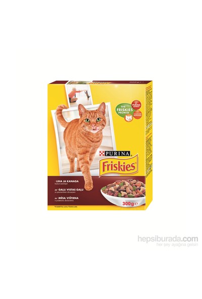 Friskies Etli Tavuklu Ve Sebzeli Yetişkin Kedi Maması 300Gr