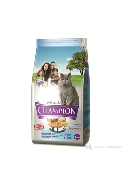 Champion Somonlu ve Pirinçli Yetişkin Kedi Maması 15 Kg Champion Somonlu ve Pirinçli Yetişkin Kedi Maması 15 Kg