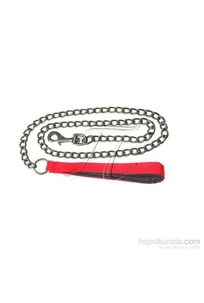 Pet Style Yumuşak Dokulu Köpek Zincir Gezdirme Tasması Kırmızı 120 Cm X 30 Mm