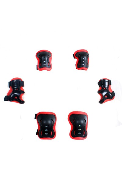 Xbyc 961 Bsklt Dirseklik Dizlik Bileklik 6'Lü Set Lüx Siyah Kırmızı Xbyc 961 Bsklt Dirseklik Dizlik Bileklik 6'Lü Set Lüx Siyah Kırmızı