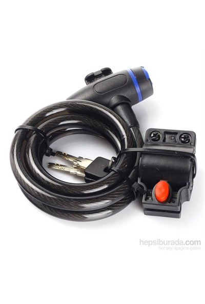 Tonyon Spiral Anahtarlı Kilit (10Mm X1200 Mm)+Sele Bağlantı Adaptörü Hediyeli